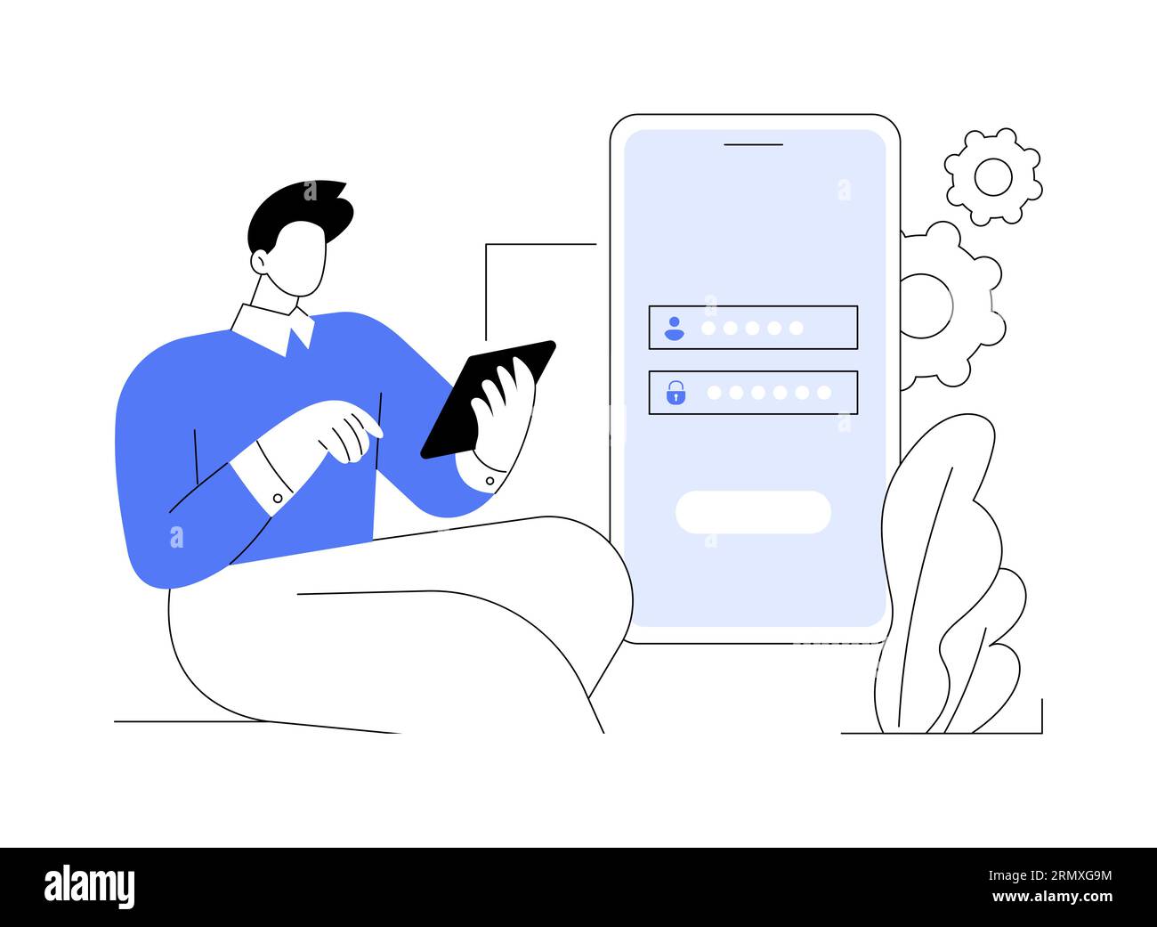 Log in abstract concept vector illustration Stock Vector Image & Art ...