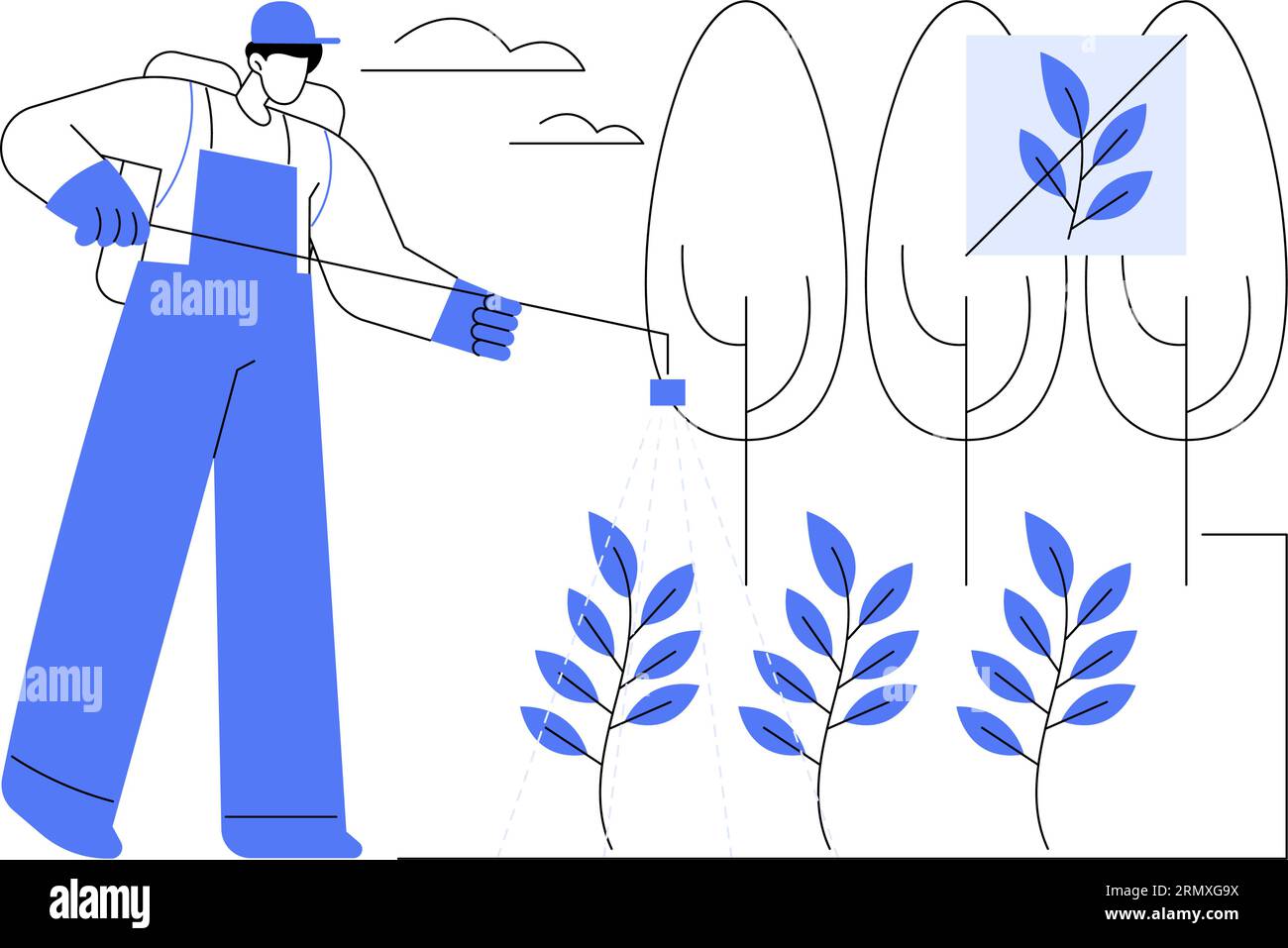 Weed control abstract concept vector illustration Stock Vector Image ...