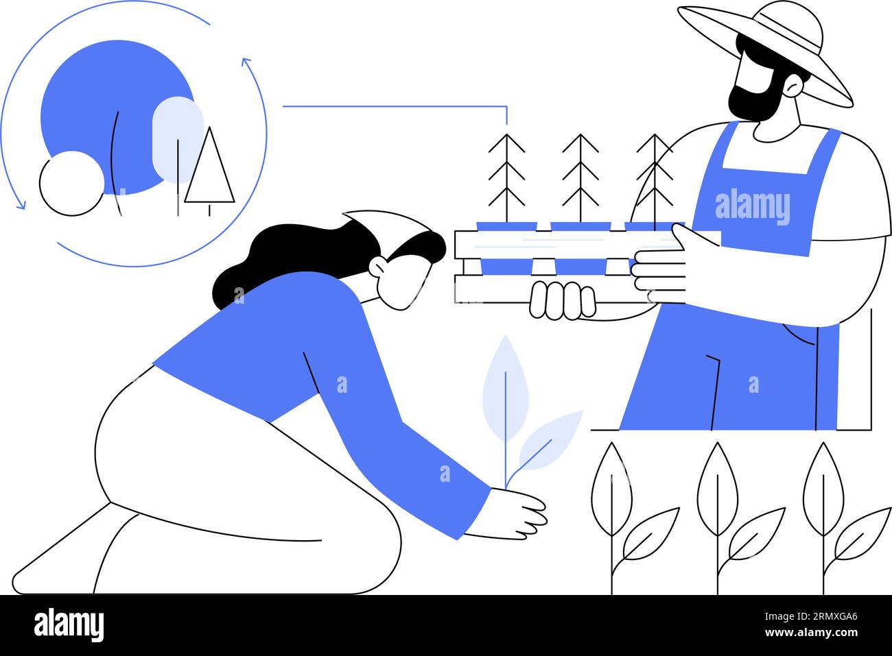 Reforestation abstract concept vector illustration Stock Vector Image ...