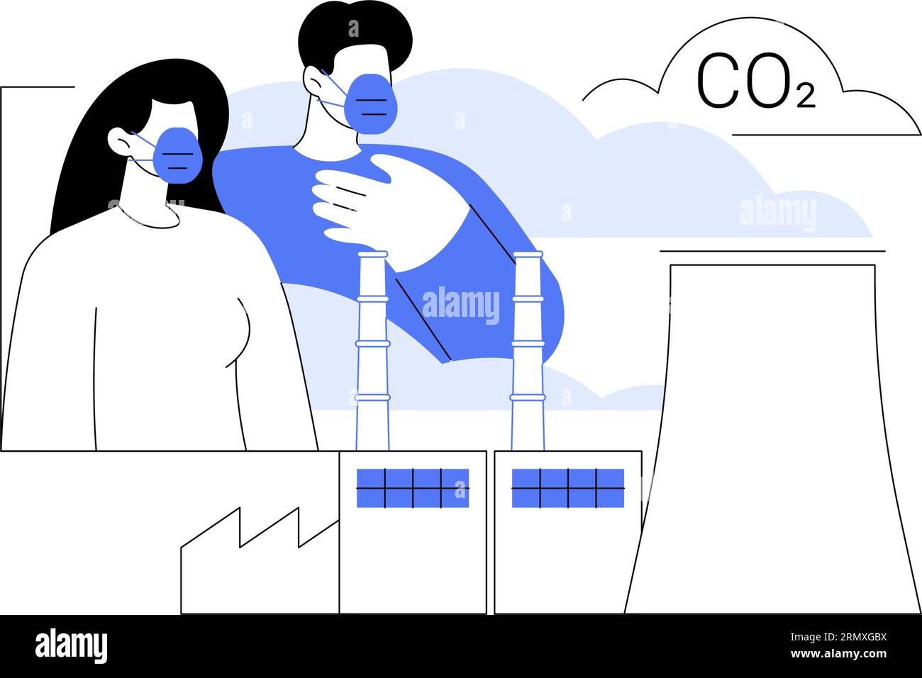 Industrial emissions abstract concept vector illustration Stock Vector ...