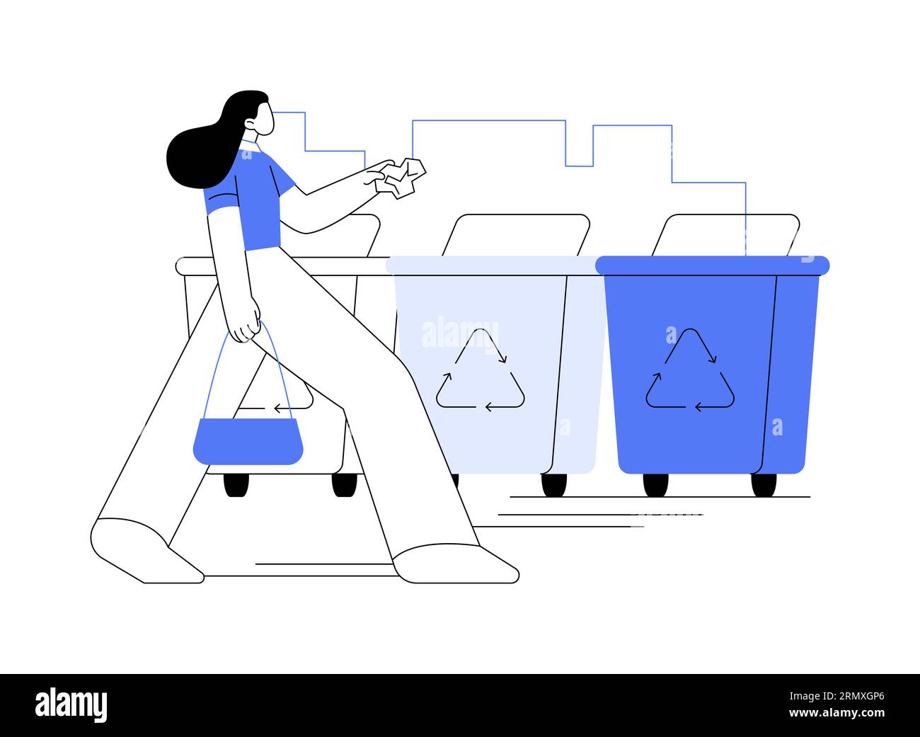 Urban waste segregation abstract concept vector illustration Stock ...