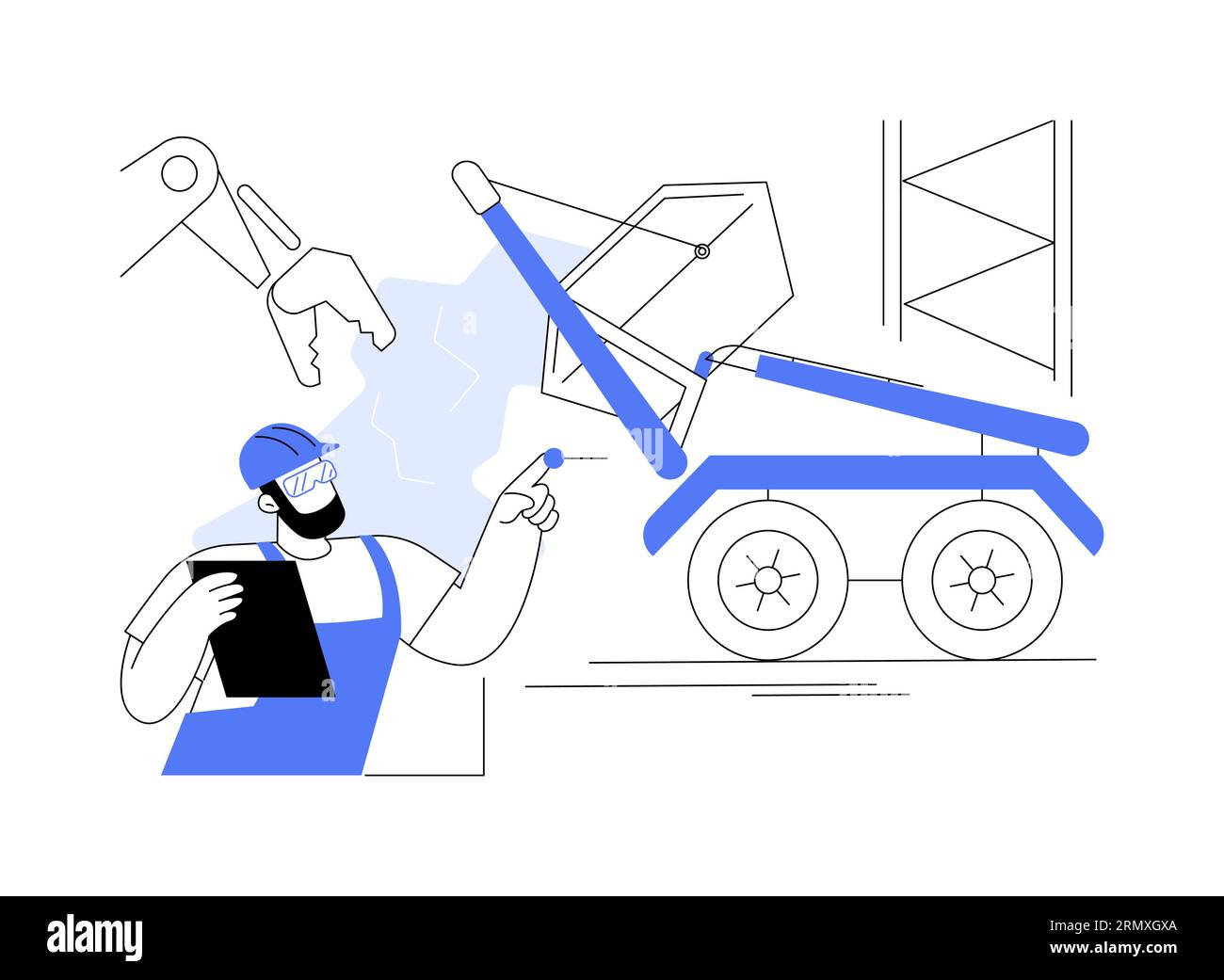 Construction waste management abstract concept vector illustration ...