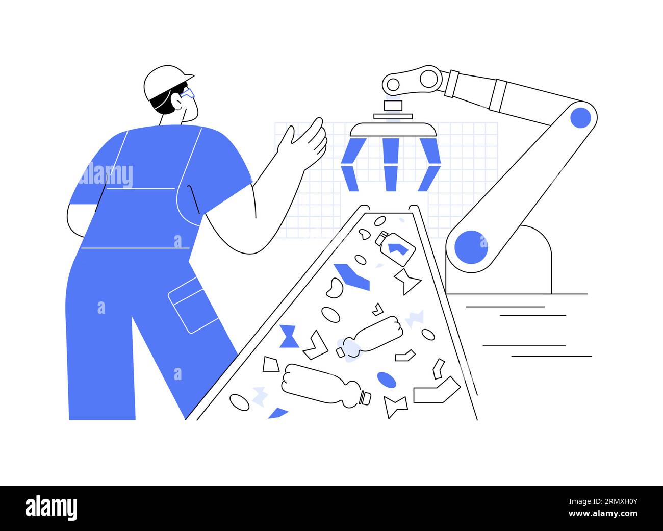 Industrial waste segregation abstract concept vector illustration Stock ...
