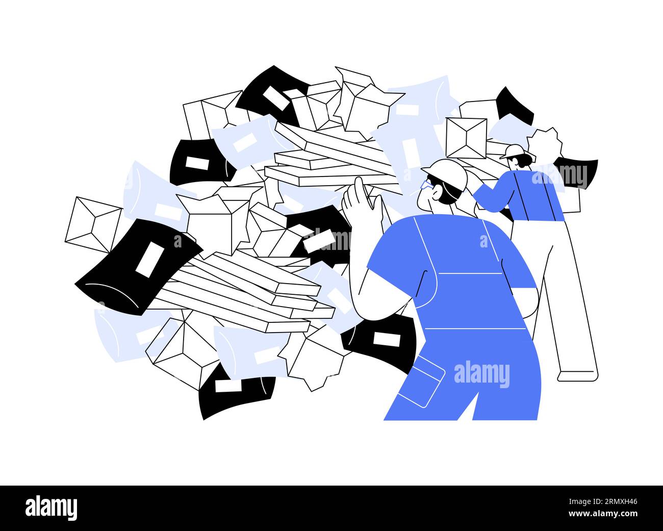 Packaging waste abstract concept vector illustration Stock Vector Image ...