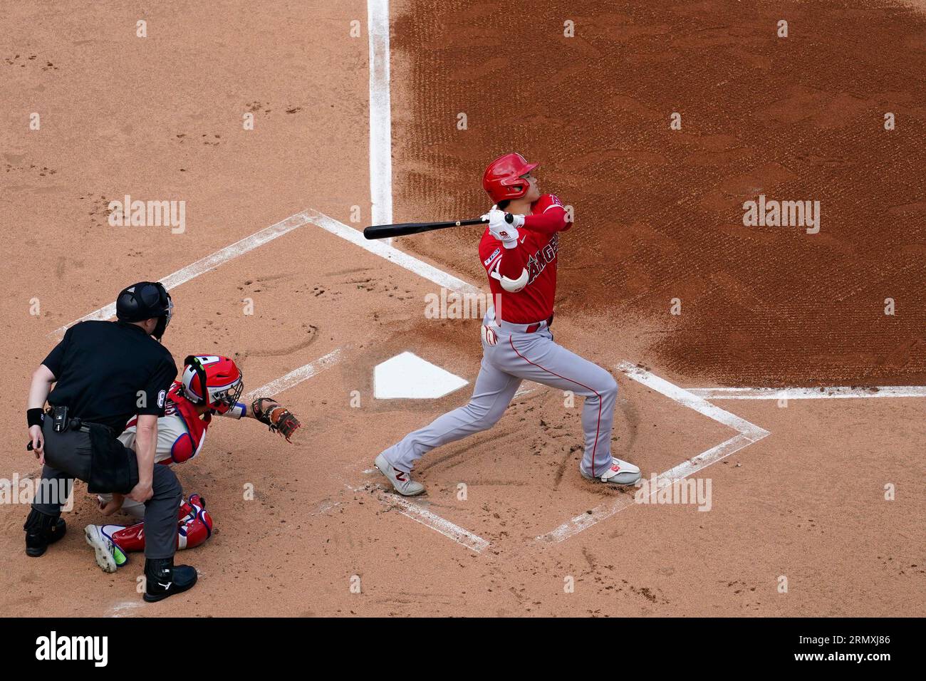 Los Angeles Angels' Shohei Ohtani swings against Philadelphia Phillies ...