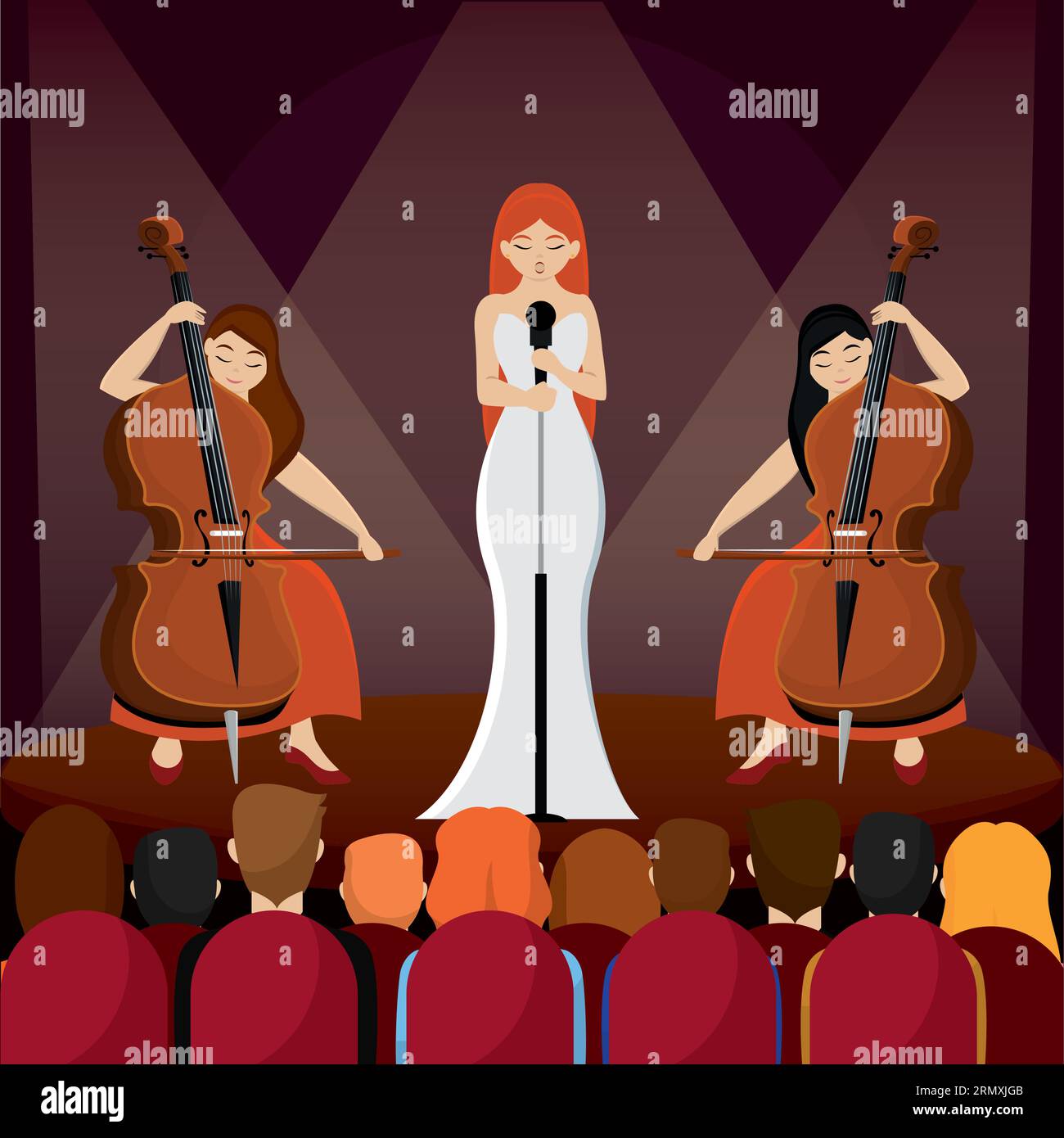 Singing pair Stock Vector Images - Alamy
