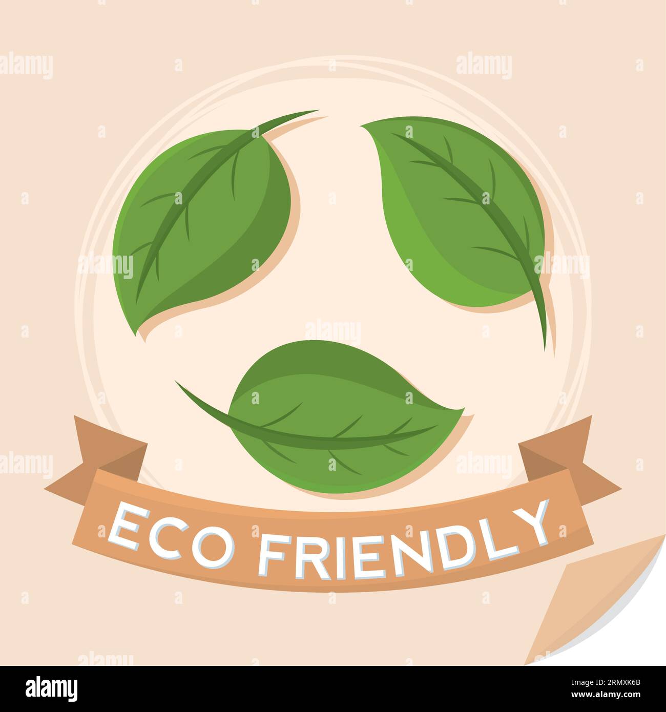 Recyclable symbol made by green leaves Eco friendly Vector Stock Vector ...