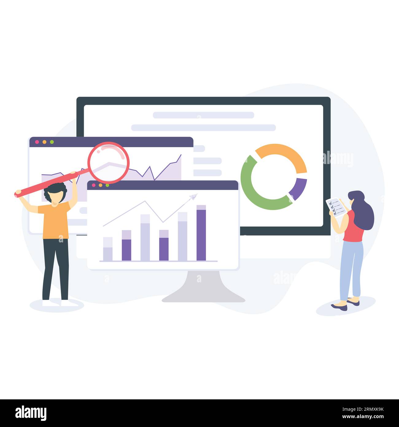 Analysis marketing data stats illustration illustration useable for ...