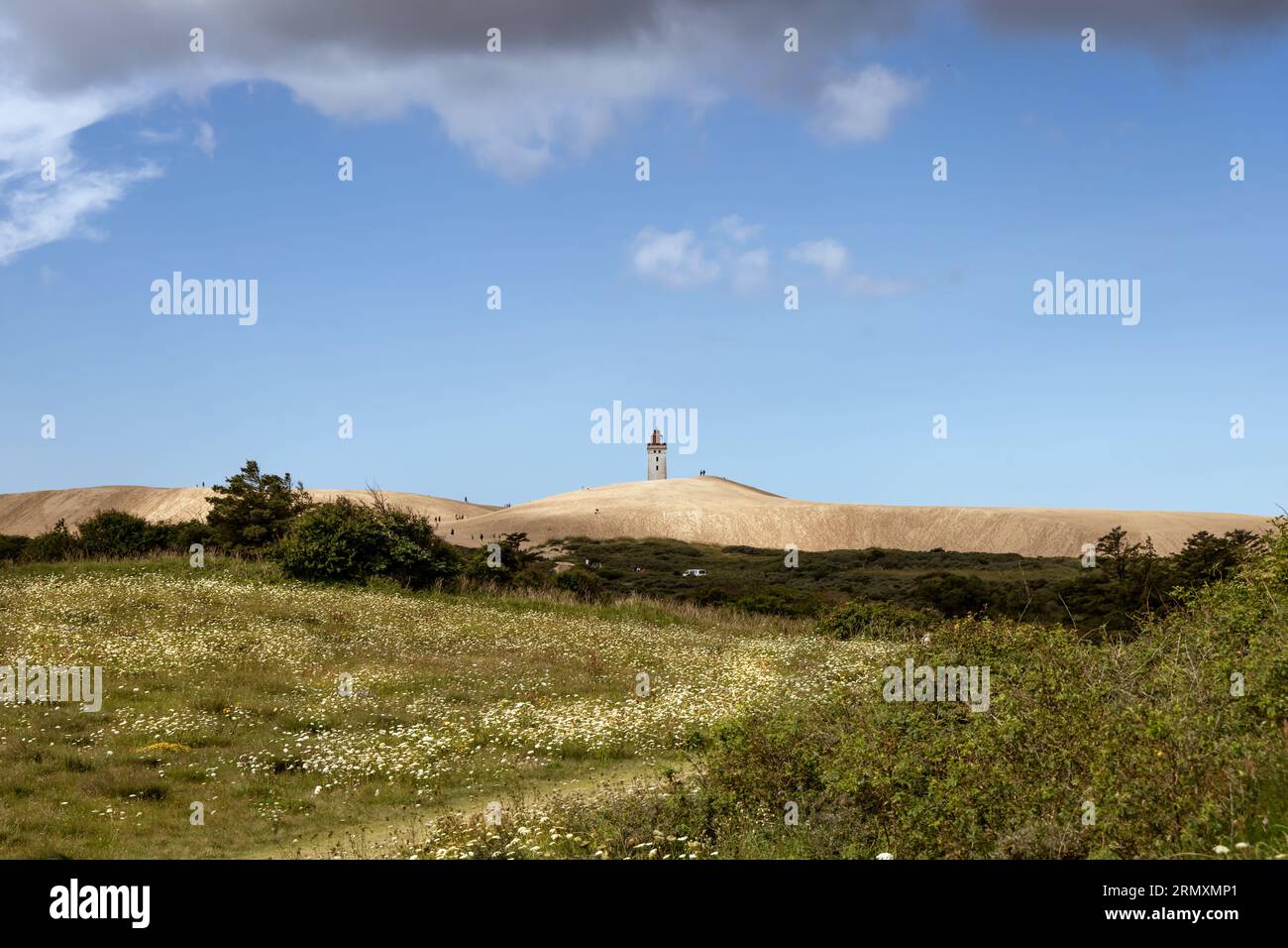 Rubjerg Knude Lighthouse on the coast of the North Sea in the Jutland ...