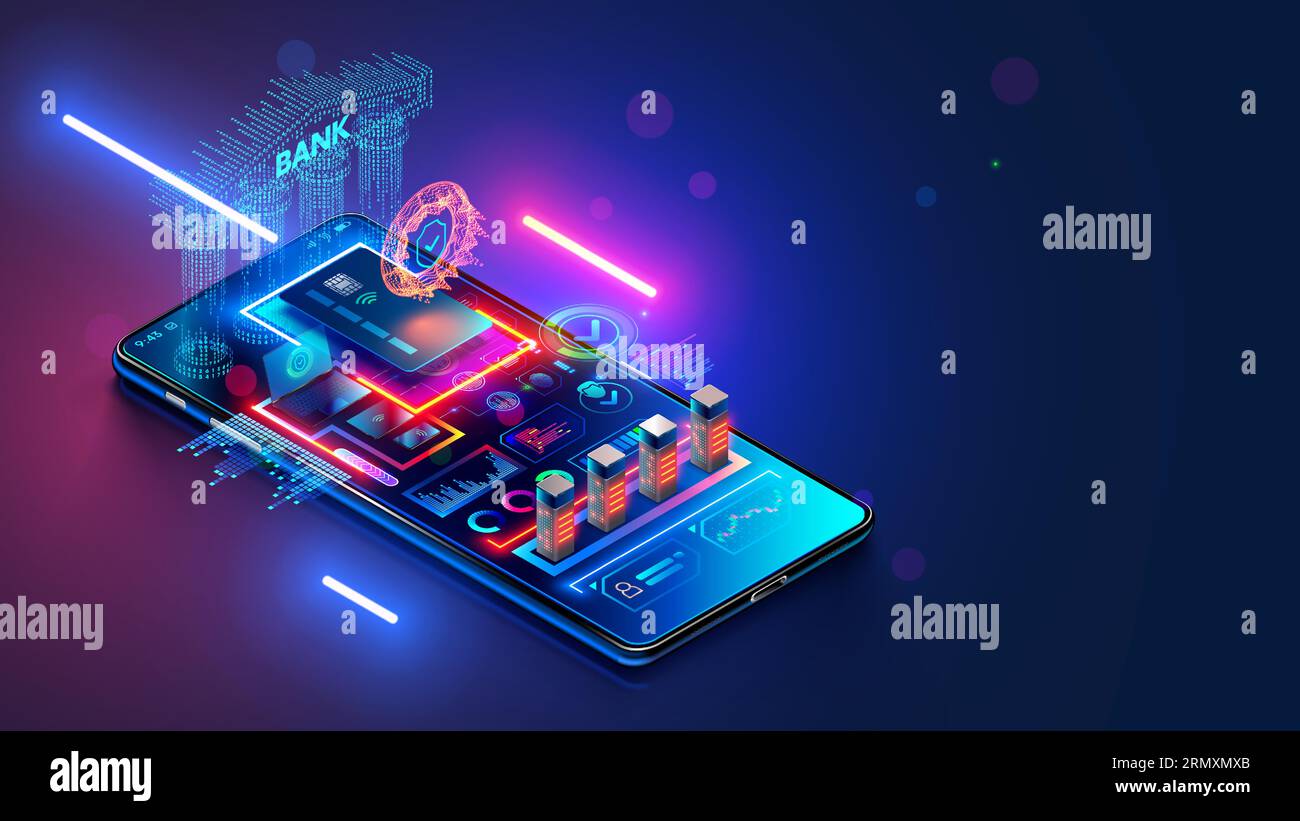 Online banking smartphone app Stock Vector Images - Alamy