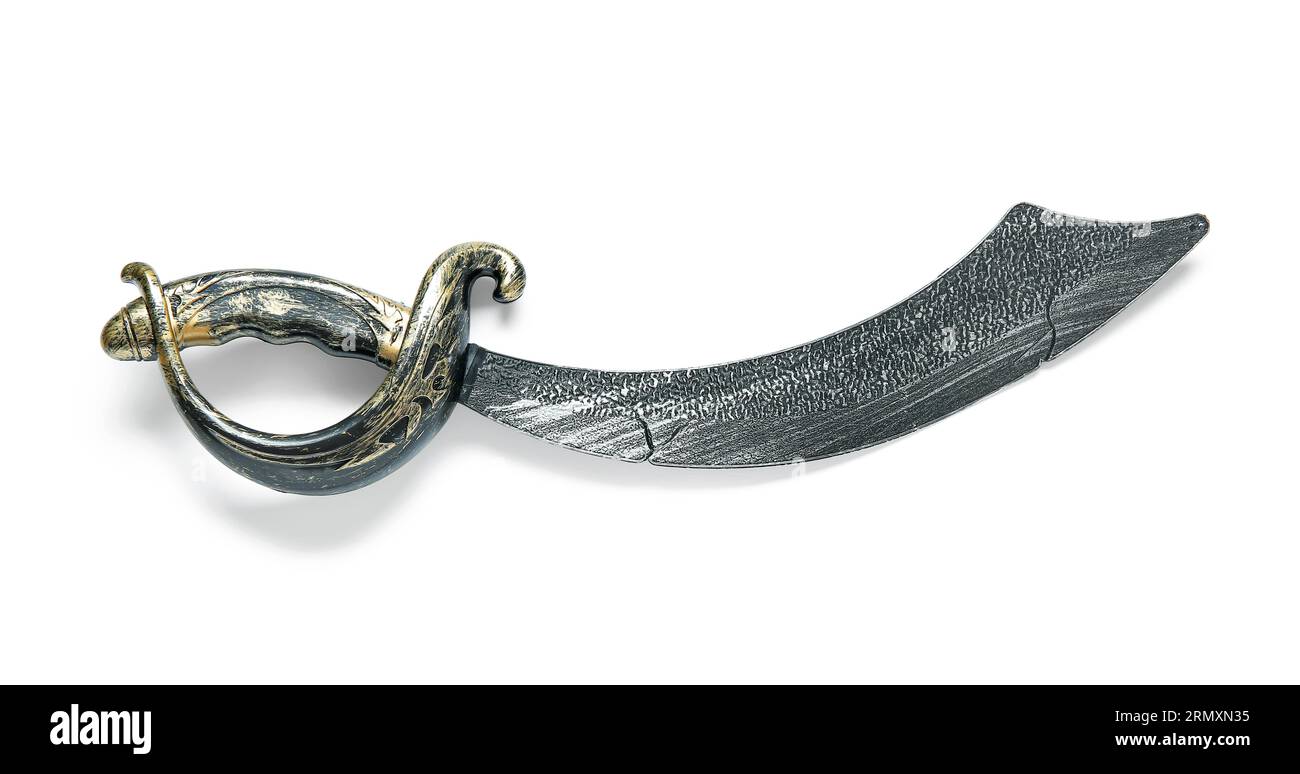 Pirate sword isolated on white background Stock Photo - Alamy