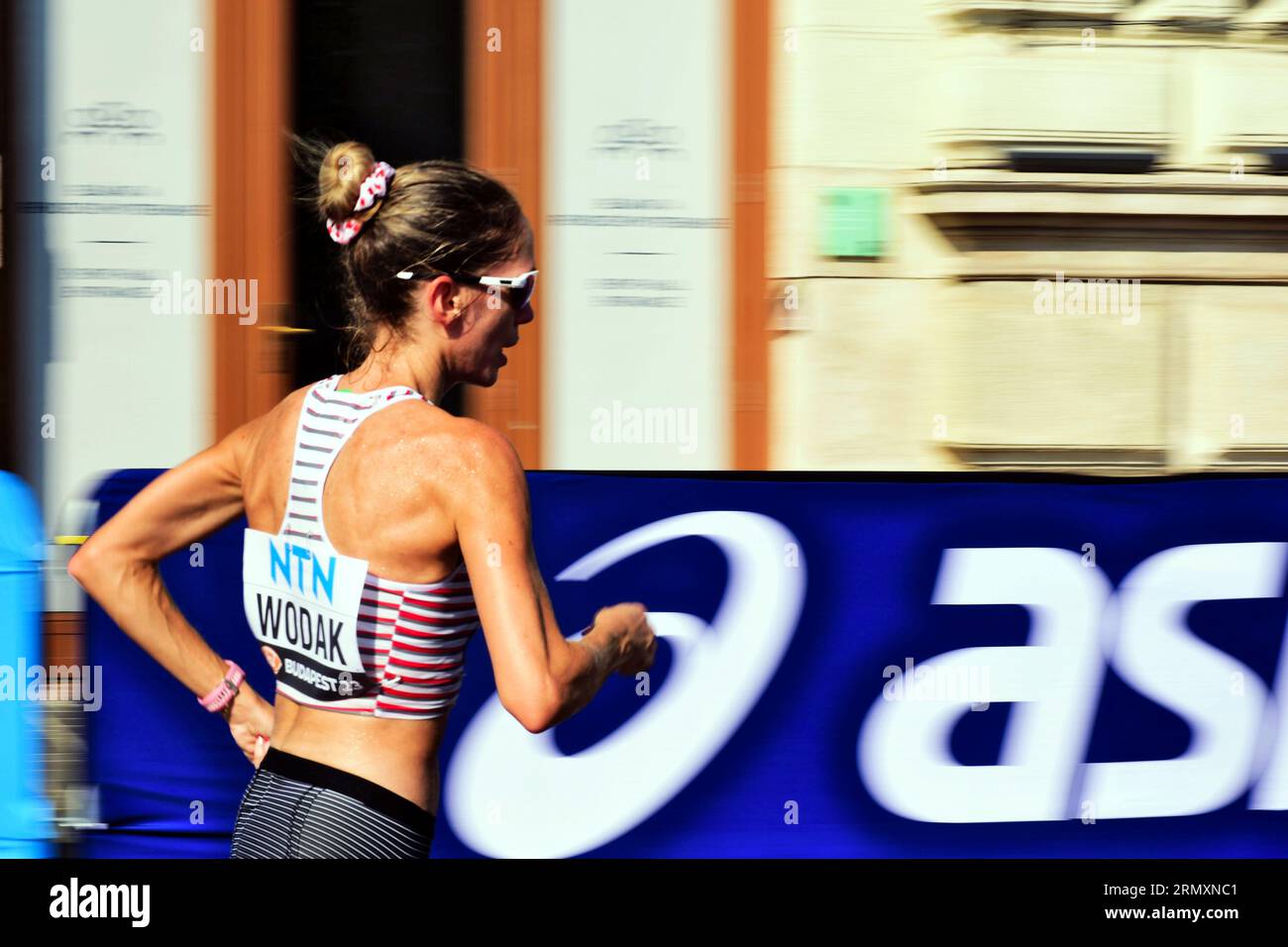 Canadian runner Wodak at the World Athletics Championships Marathon run ...