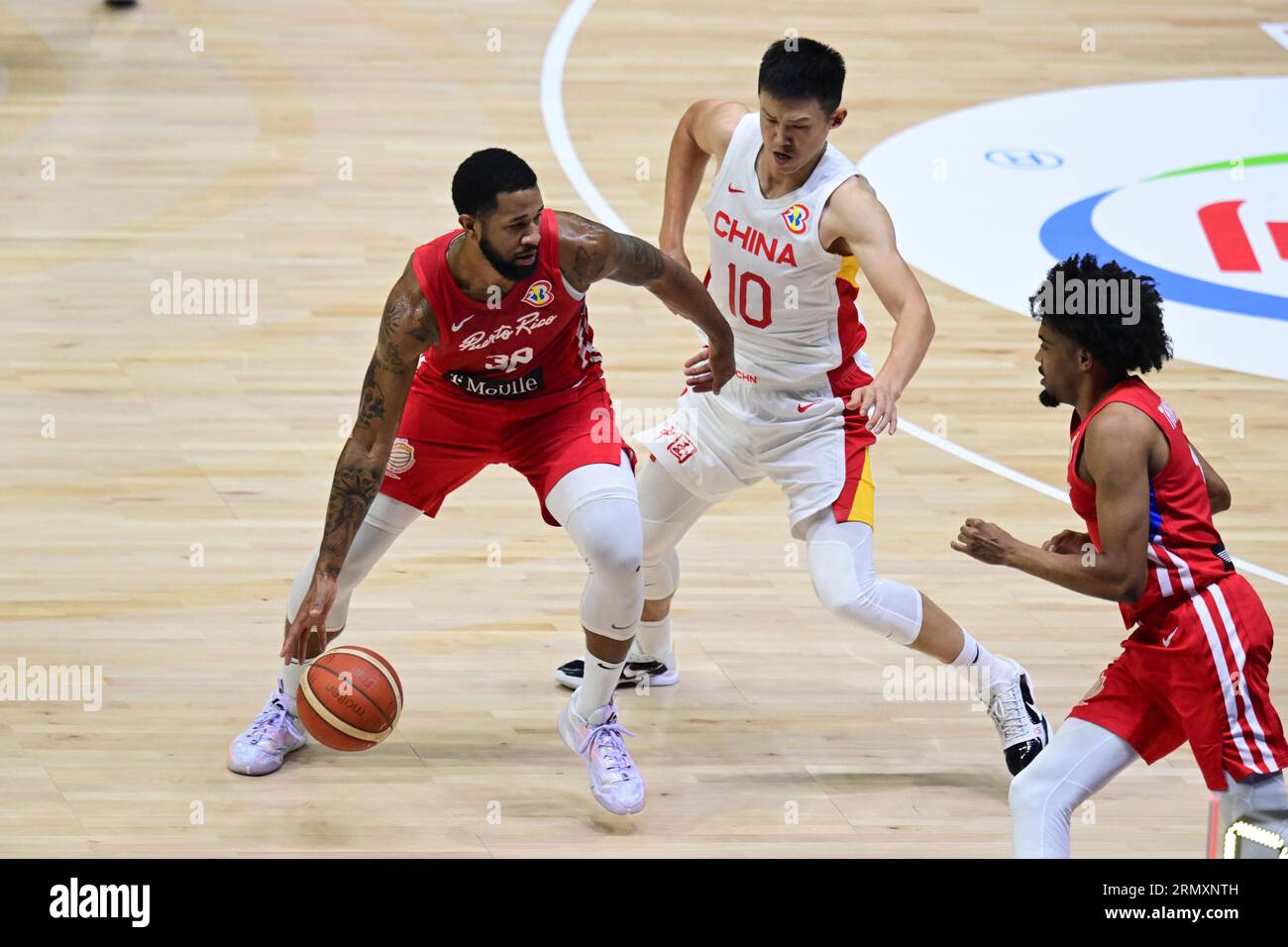 Quezon City, Philippines. 30th Aug, 2023. Christopher Ortiz (L) of ...