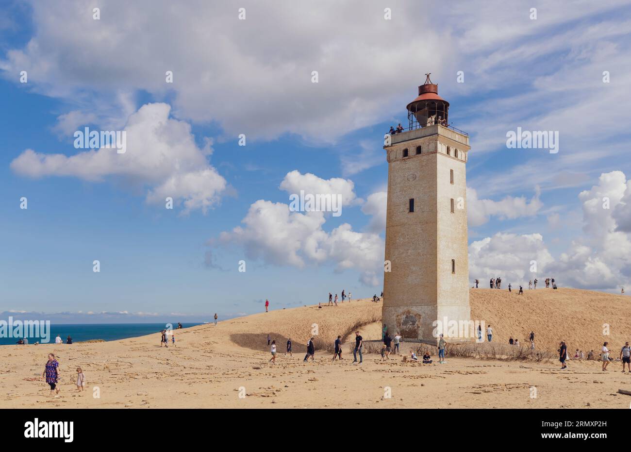 Rubjerg Knude Lighthouse on the coast of the North Sea in the Jutland ...