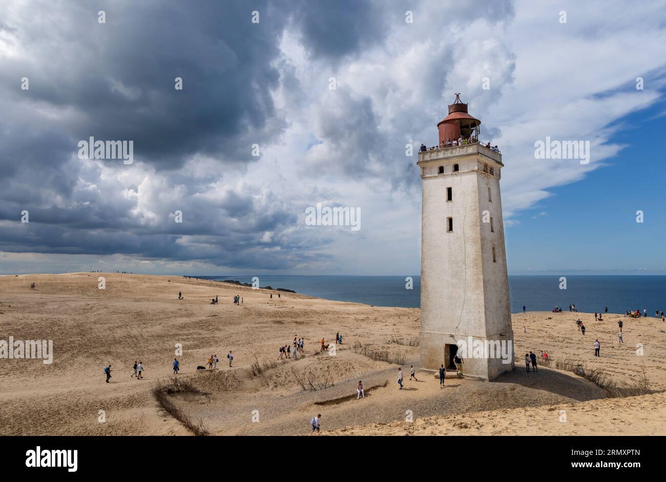 Rubjerg Knude Lighthouse on the coast of the North Sea in the Jutland ...