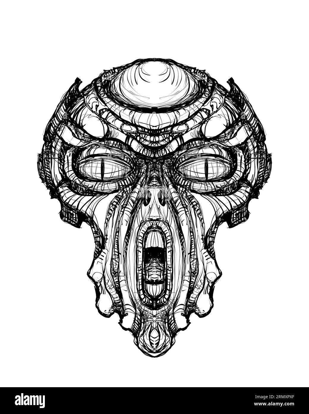 Alien creature - digital painting Stock Photo - Alamy