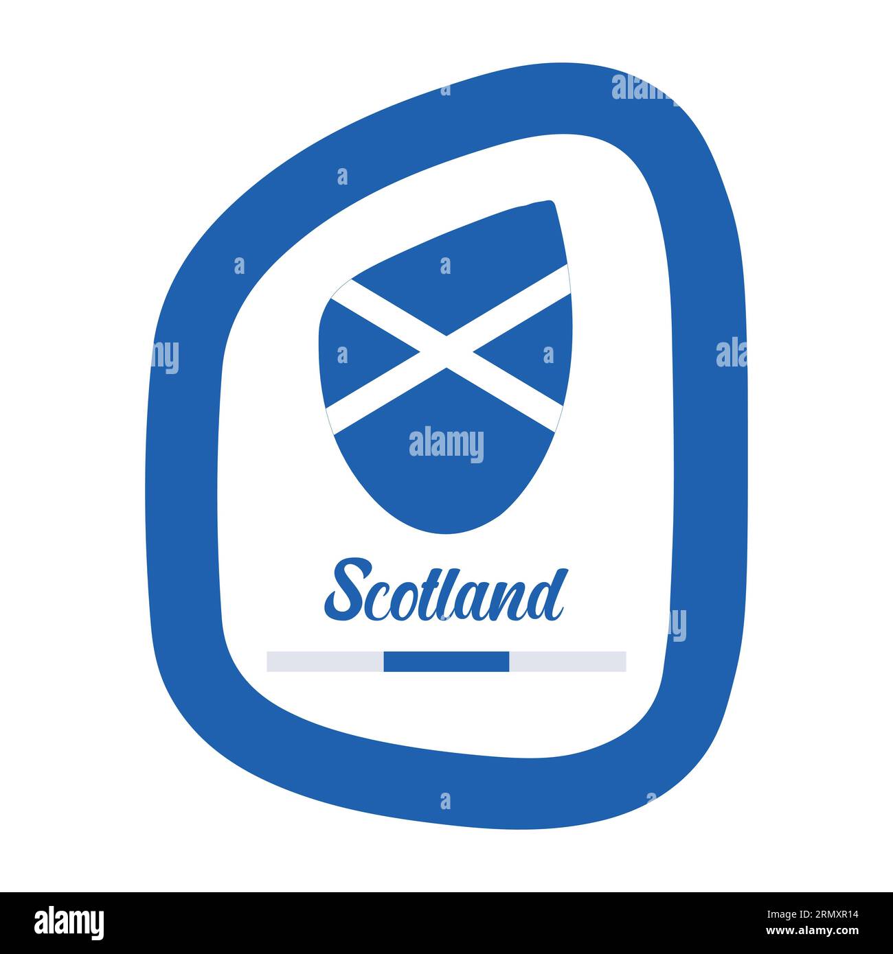 Scotland Flag with Frame Vector Illustration Abstract Editable image ...
