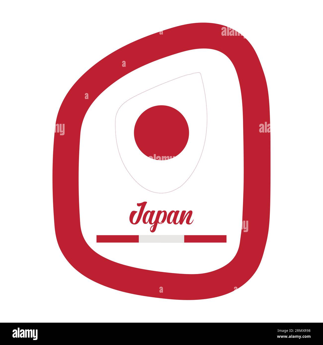 Japan Flag with Frame Vector Illustration Abstract Editable image Stock ...