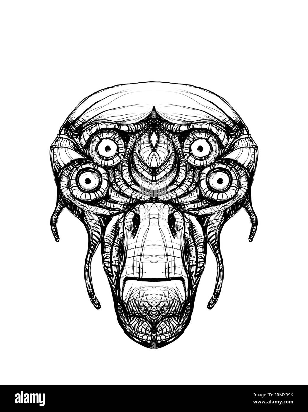 Alien creature - digital painting Stock Photo - Alamy