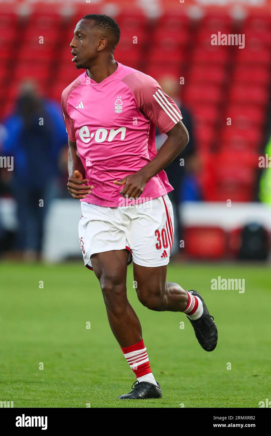 Willy Boly #30 of Nottingham Forest during the pre-game warmup ahead of ...