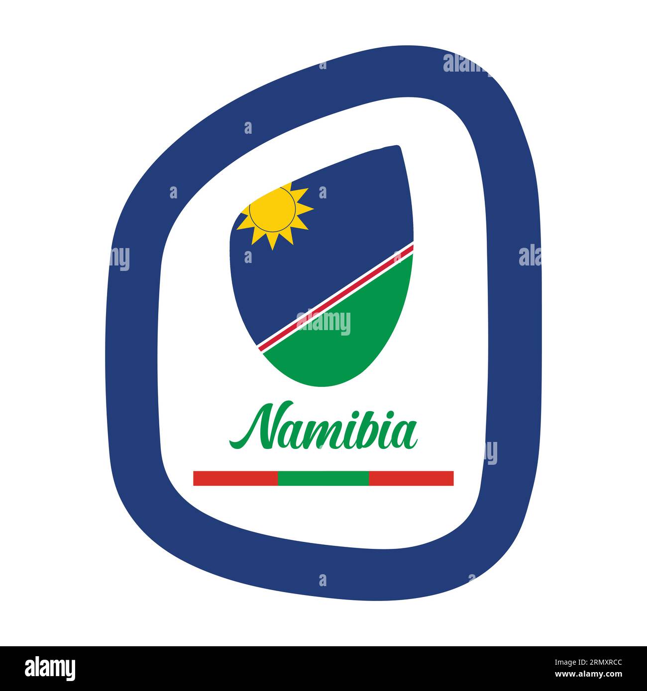 Namibia Flag with Frame Vector Illustration Abstract Editable image ...