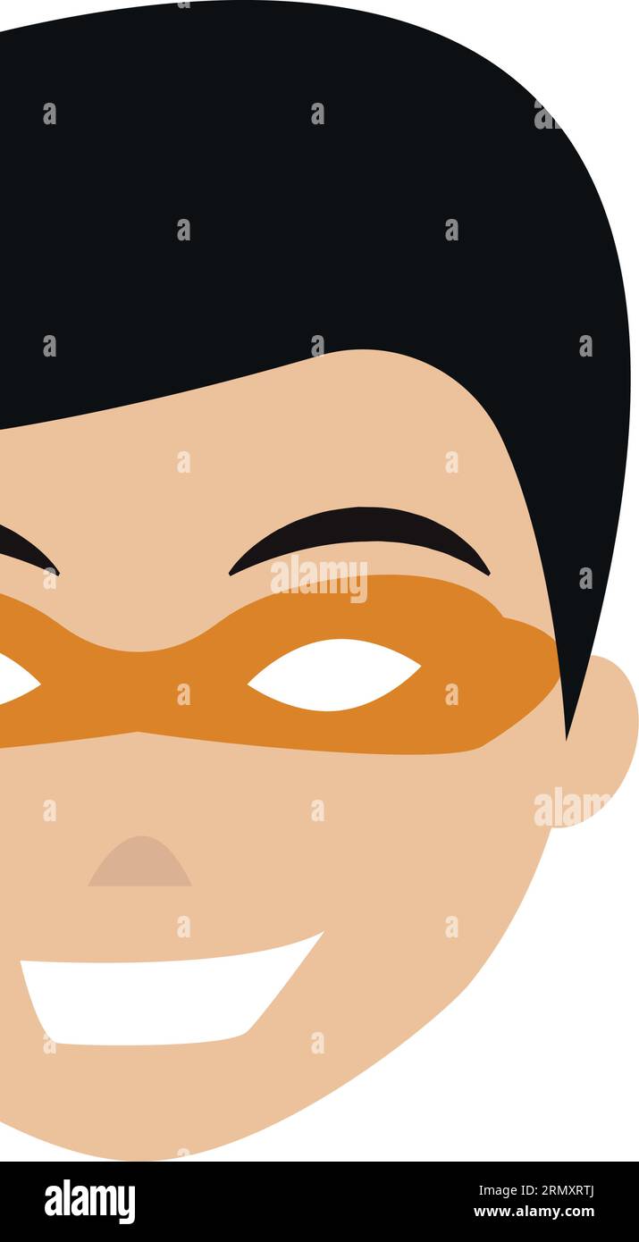 Isolated cute happy female super hero avatar character Vector ...