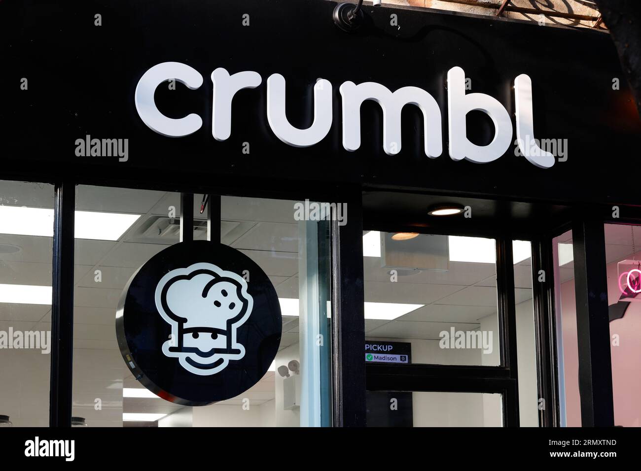 Signage at a Crumbl cookie shop franchise store Stock Photo - Alamy