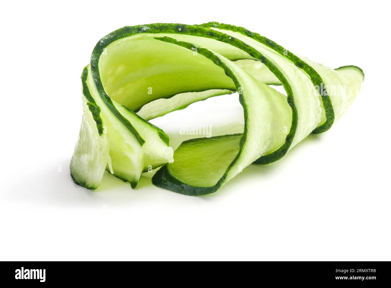 Fresh cut cucumber isolated on white background Stock Photo - Alamy