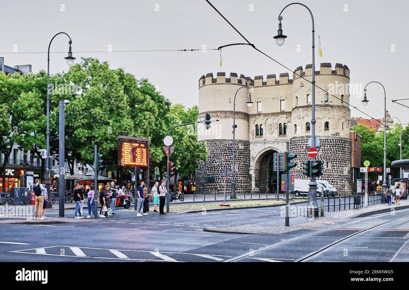 Hahnentor Medieval Gateway entrance into the city of Cologne, Germany ...