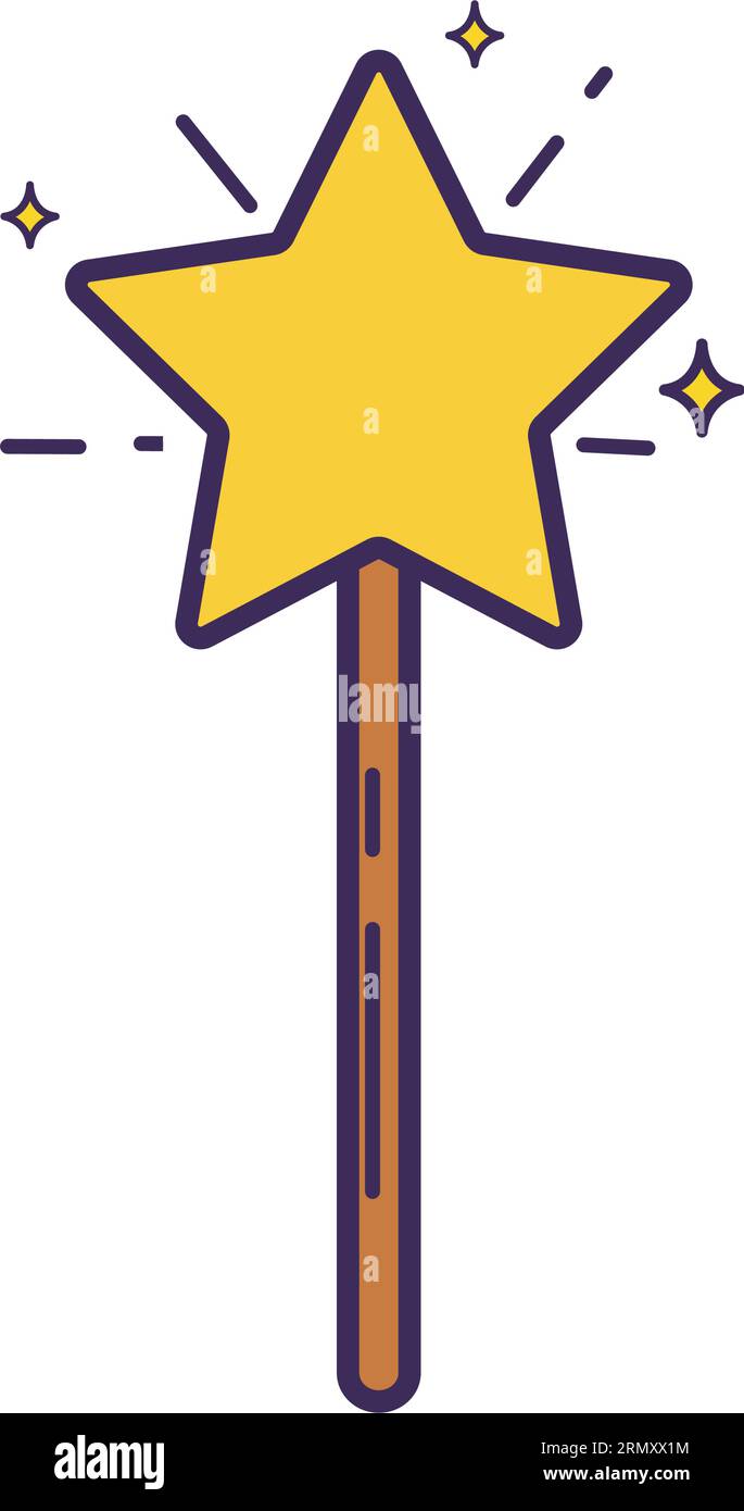 Cartoon magic wand design hi-res stock photography and images - Alamy