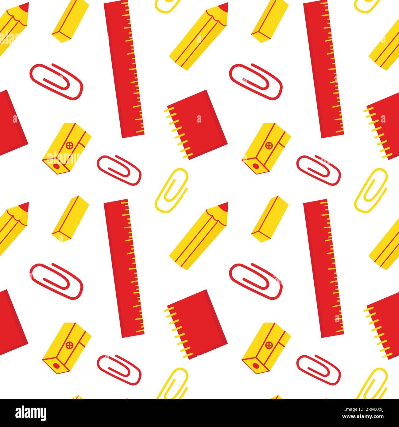 Seamless school pattern with liner and pencil. Student style background ...
