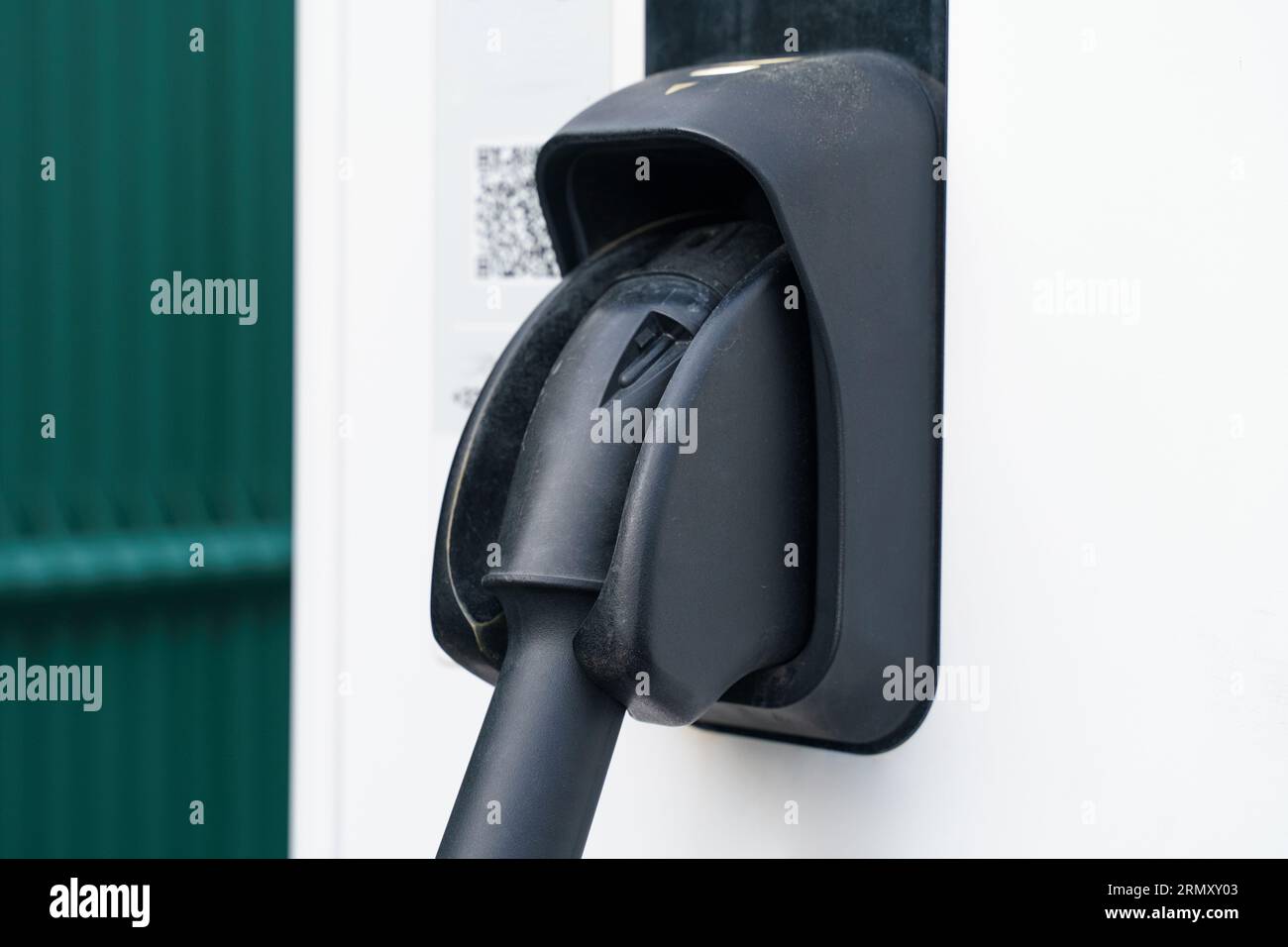 Electric vehicle charging station. Close-up Stock Photo - Alamy