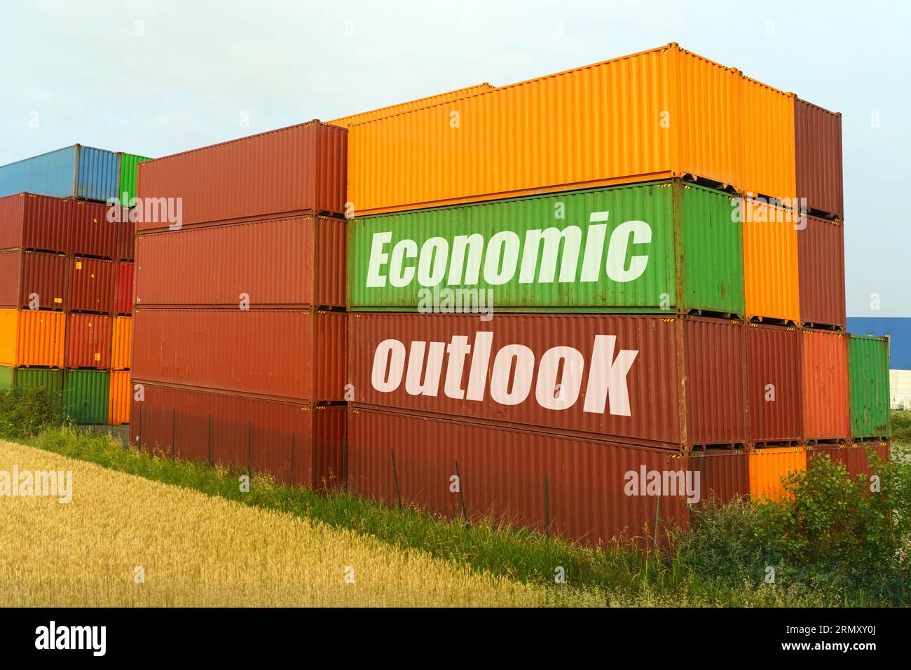 Shipping containers overview hi-res stock photography and images - Alamy