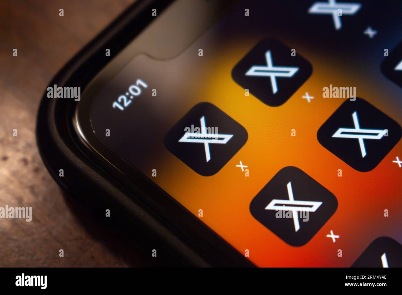 Conceptual image of Elon Musk’s X app (formerly Twitter) icons seen in ...