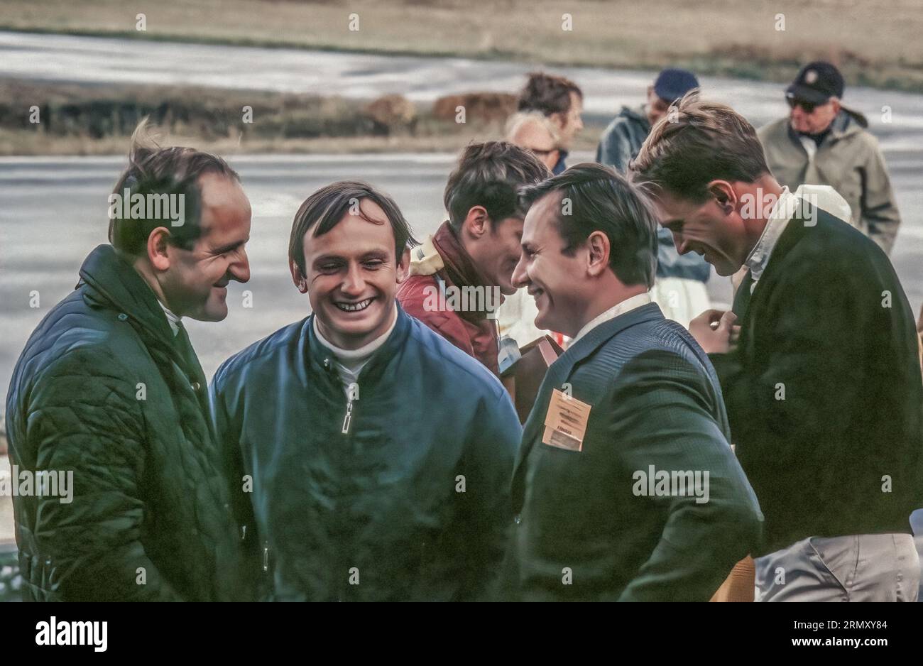 Denny Hulme, Chris Amon, Bruce McLaren and Dan Gurney at the 1968 ...