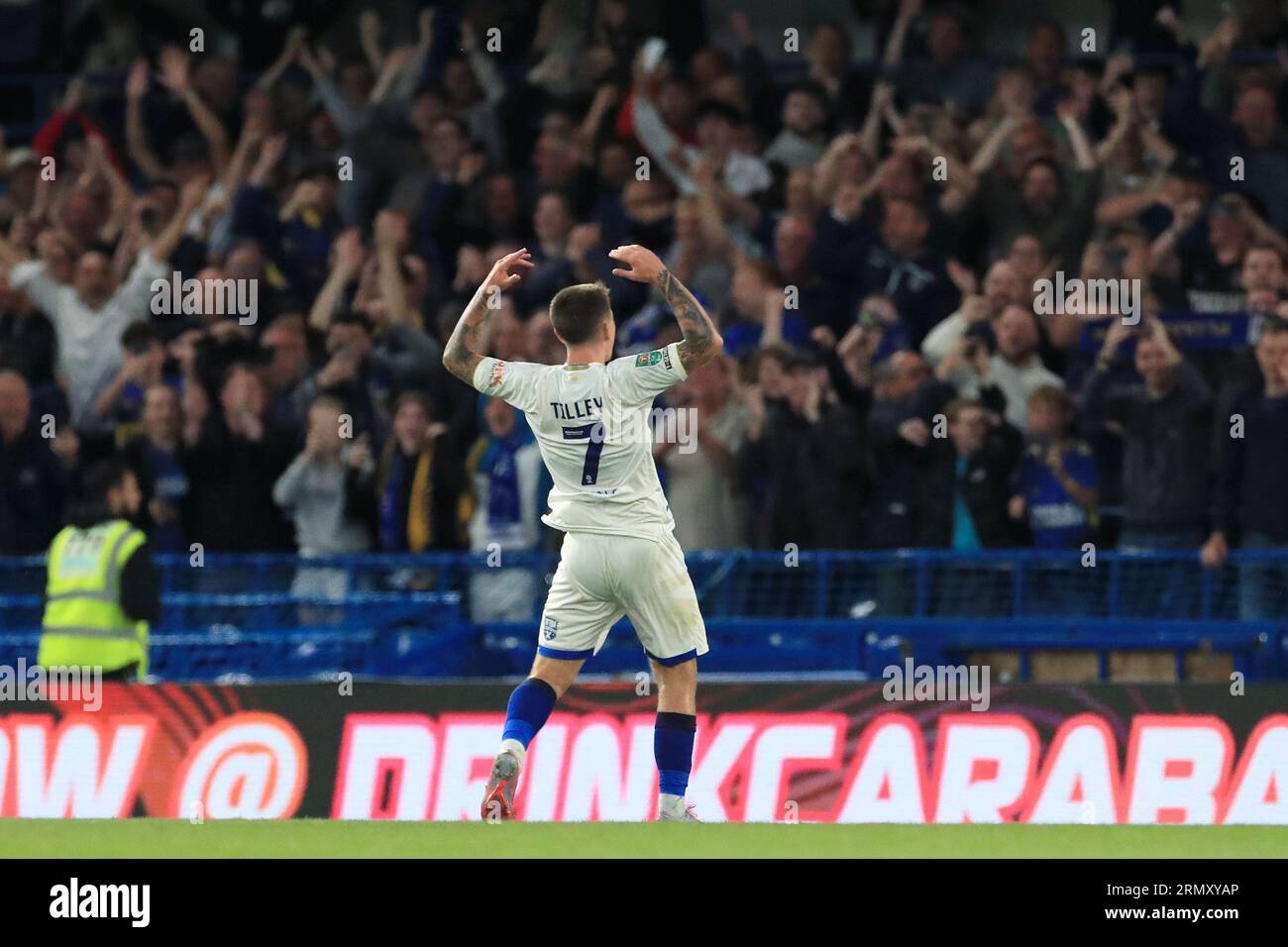 London, UK. 30th Aug, 2023. GOAL: James Tilley of ACF Wimbledon makes ...