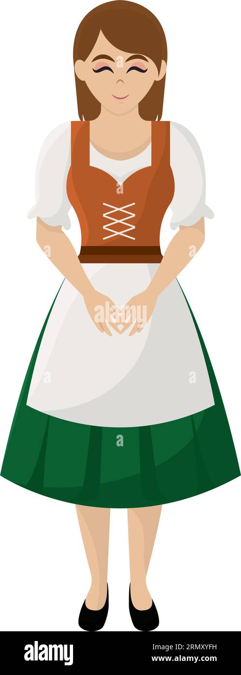 Girl in traditional german Stock Vector Images - Alamy