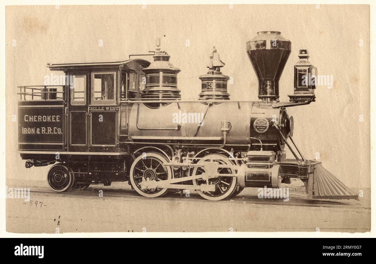 Forney Type Four Wheels Connected and Two Wheeled Trailing Truck ...