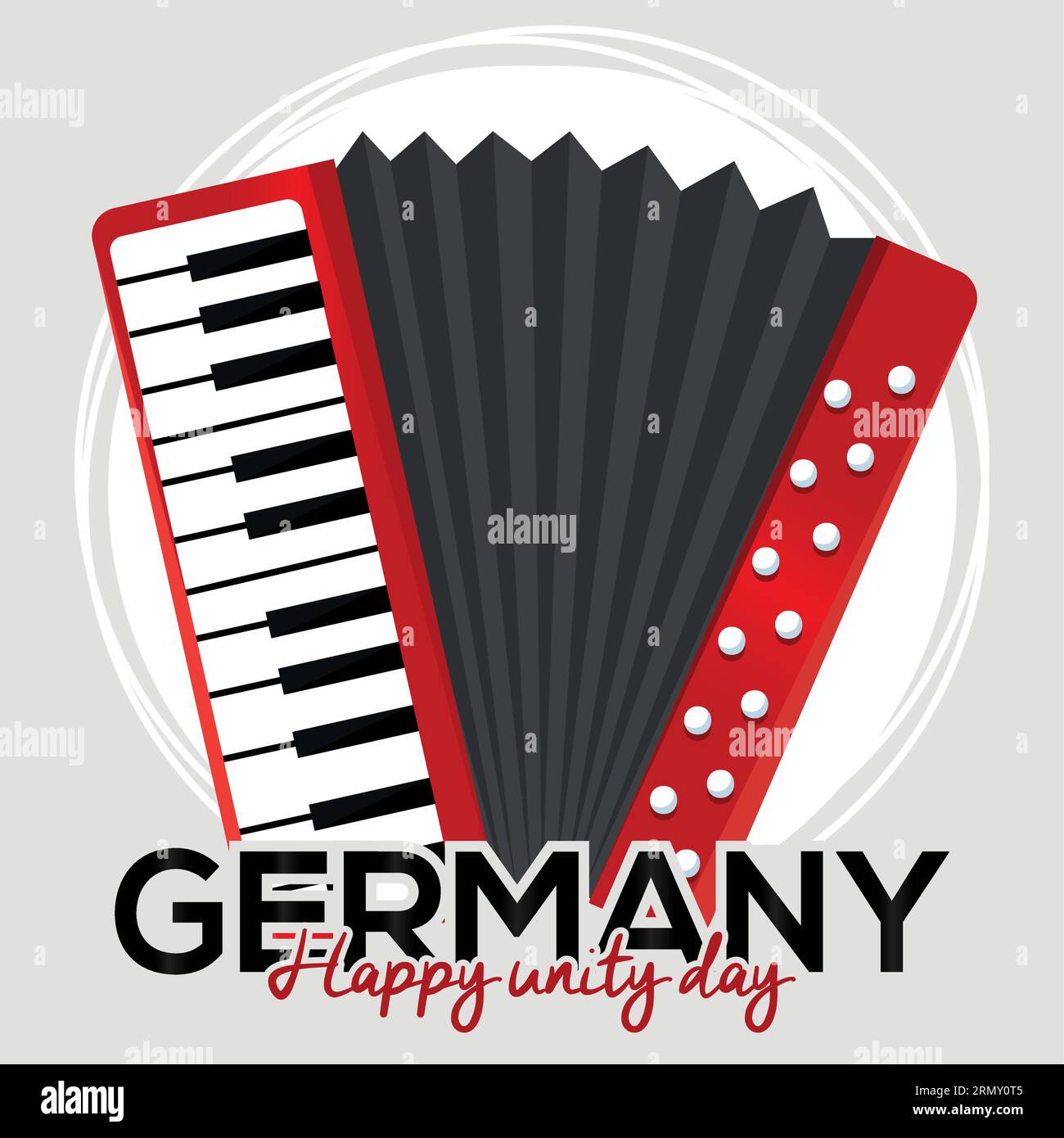 Isolated traditional german accordion musical instrument Vector Stock ...
