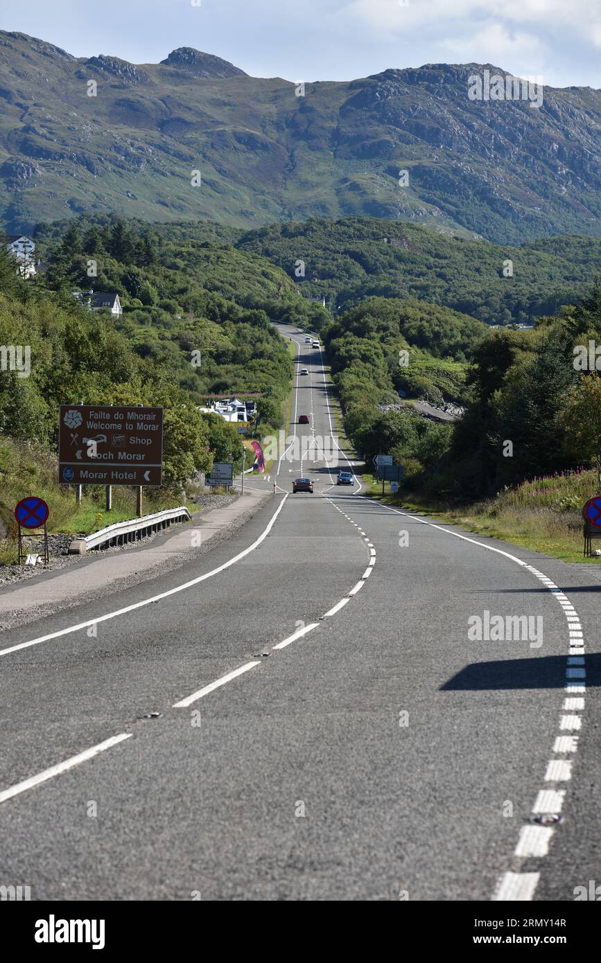 "The Road to the Isles".. the A830 at Morar near to Mallaig, Scotland ...
