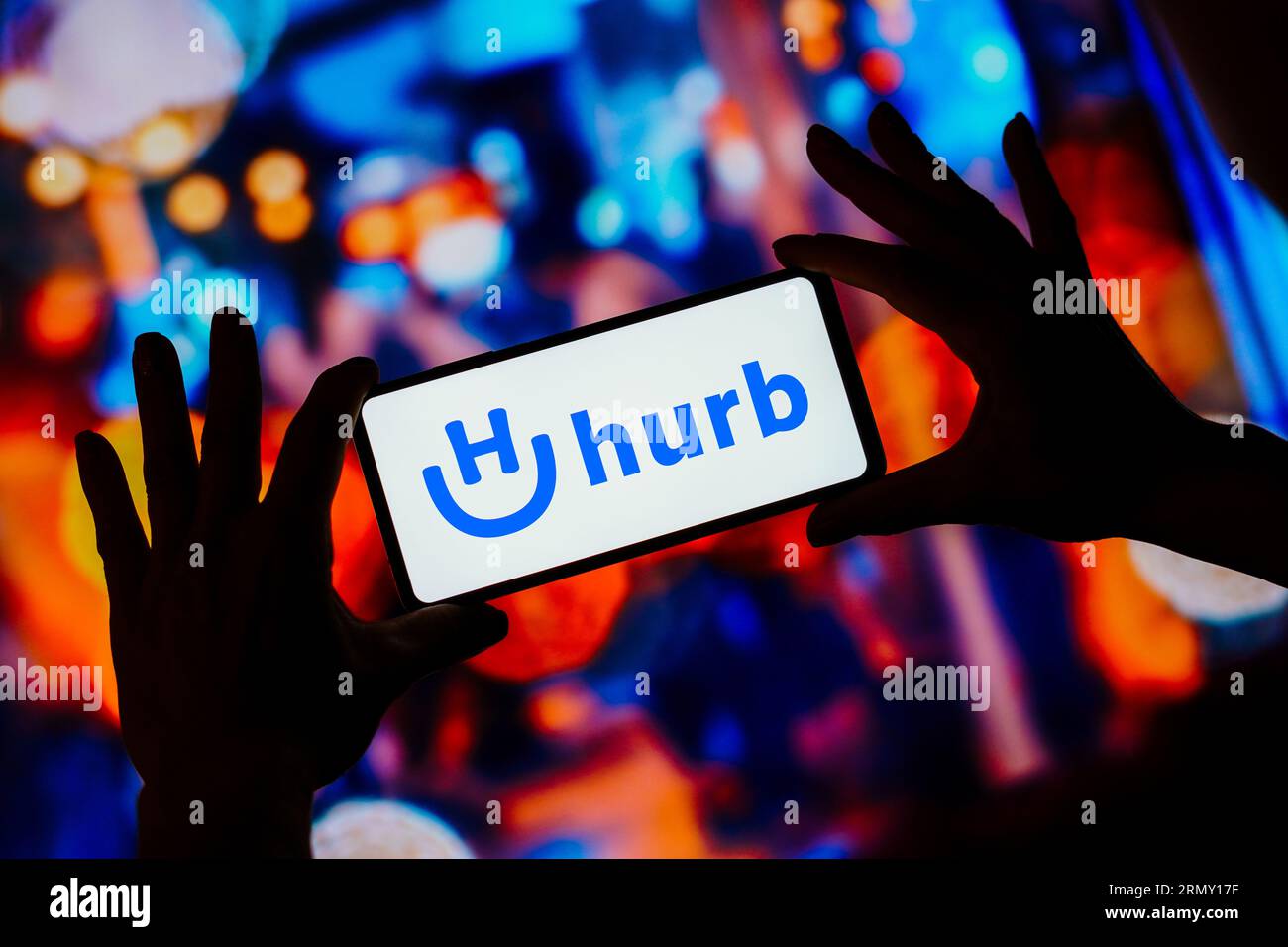 In this photo illustration, the Hurb logo is displayed on a smartphone ...