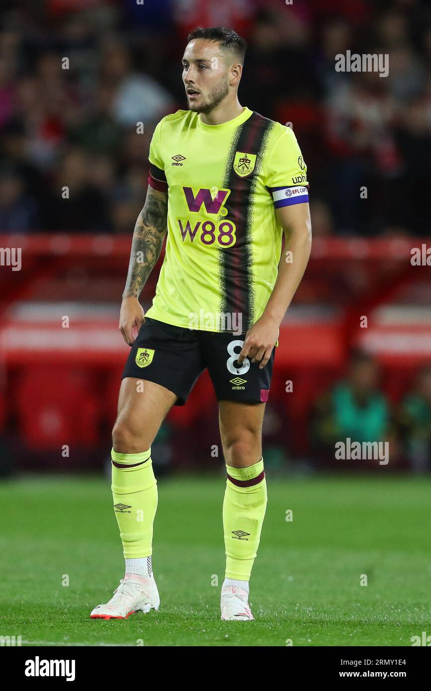 Josh Brownhill #8 of Burnley during the Carabao Cup match Nottingham ...