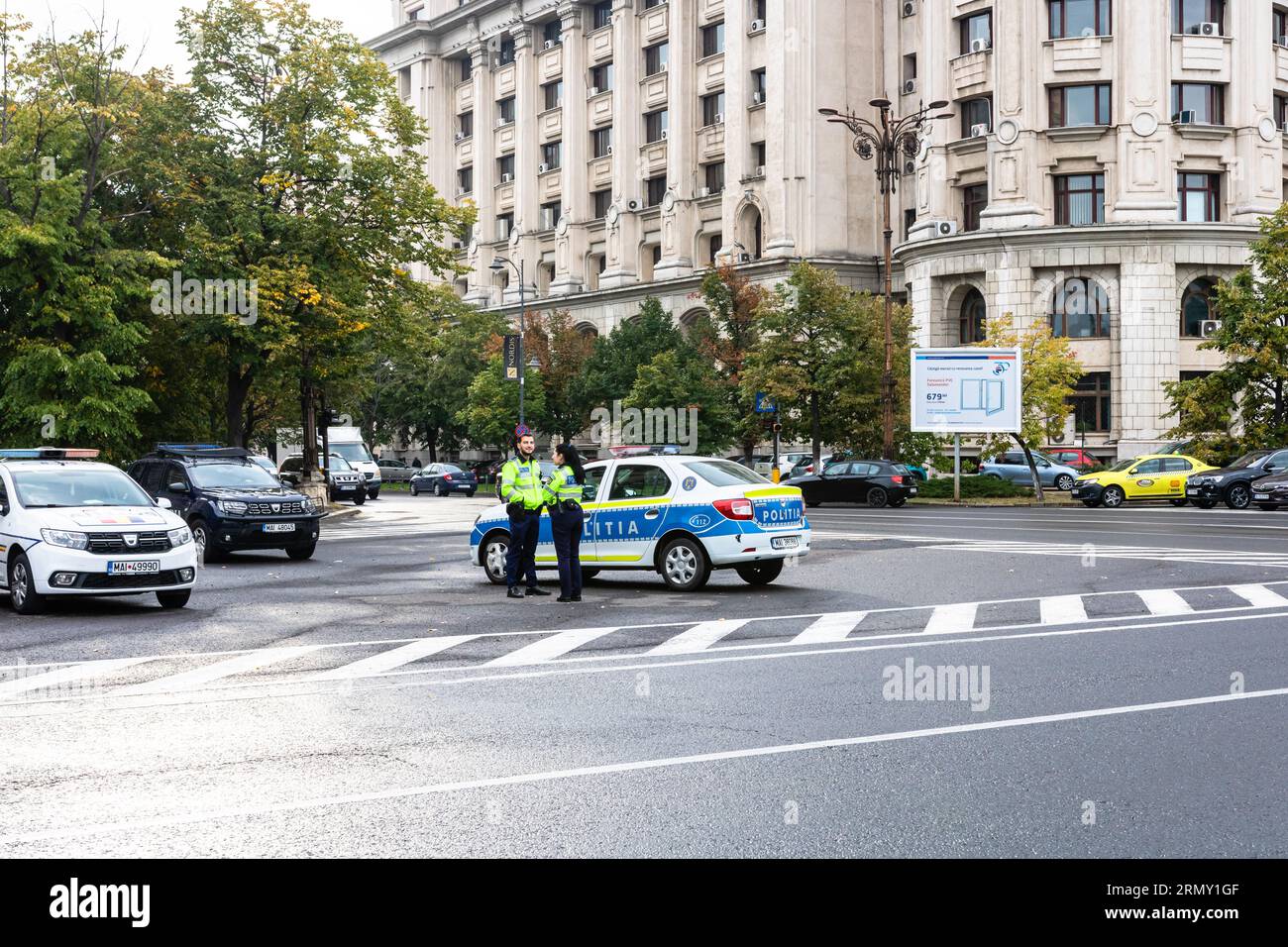Police agent, Romanian Traffic Police (Politia Rutiera) in Bucharest ...