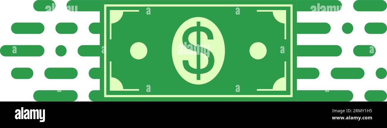 Logo fast transfer money dollar bill quick motion rapid transfer Stock ...