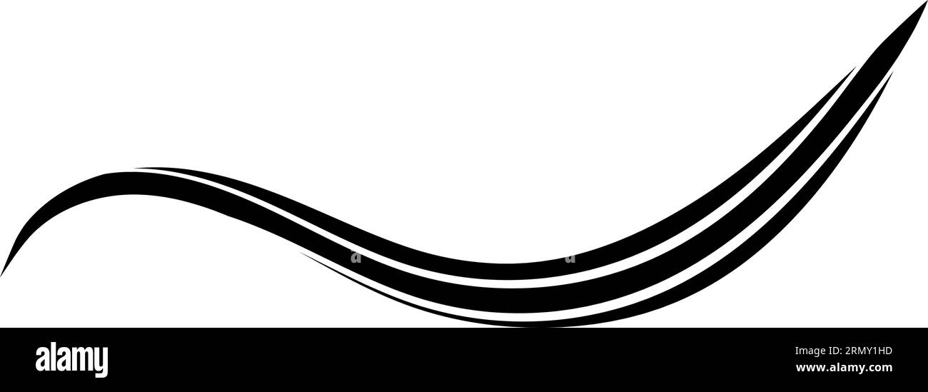Curved smooth lines form wave, wave smoothness logo Stock Vector Image ...