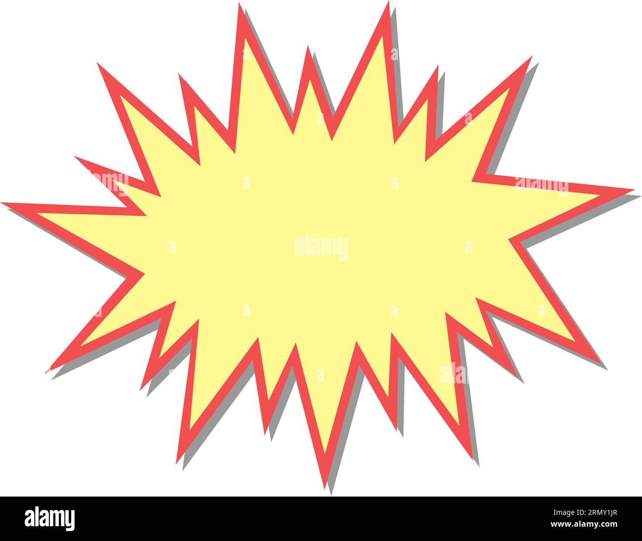 Flash starburst stars cartoon style speech bubble icon stock ...