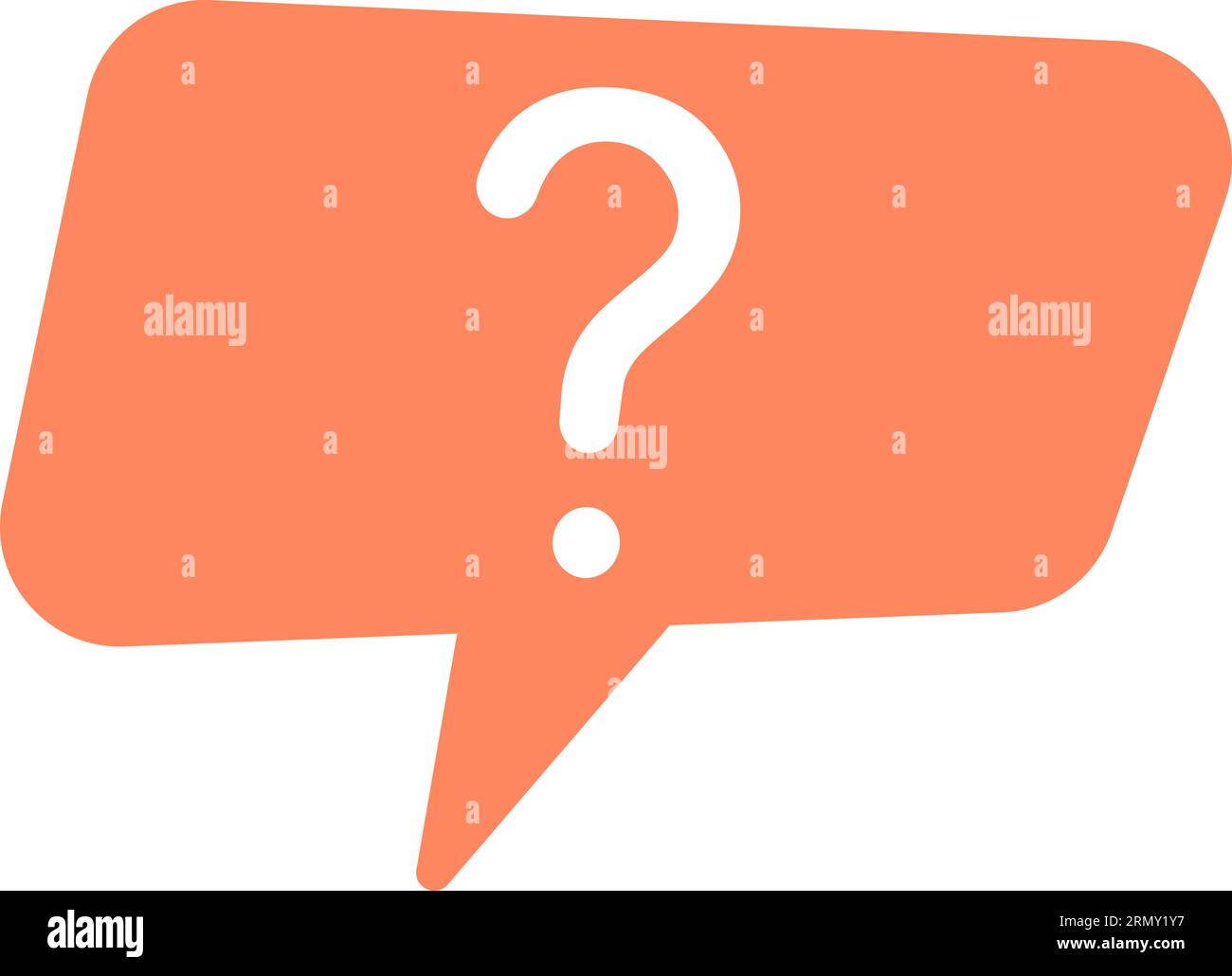 Question mark icon interest logo important question speech bubble stock ...