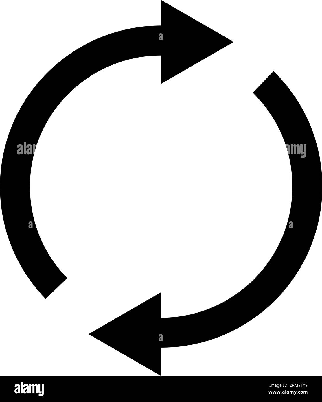Sign reload refresh icon, spinning arrows circle symbol sync, renewable ...