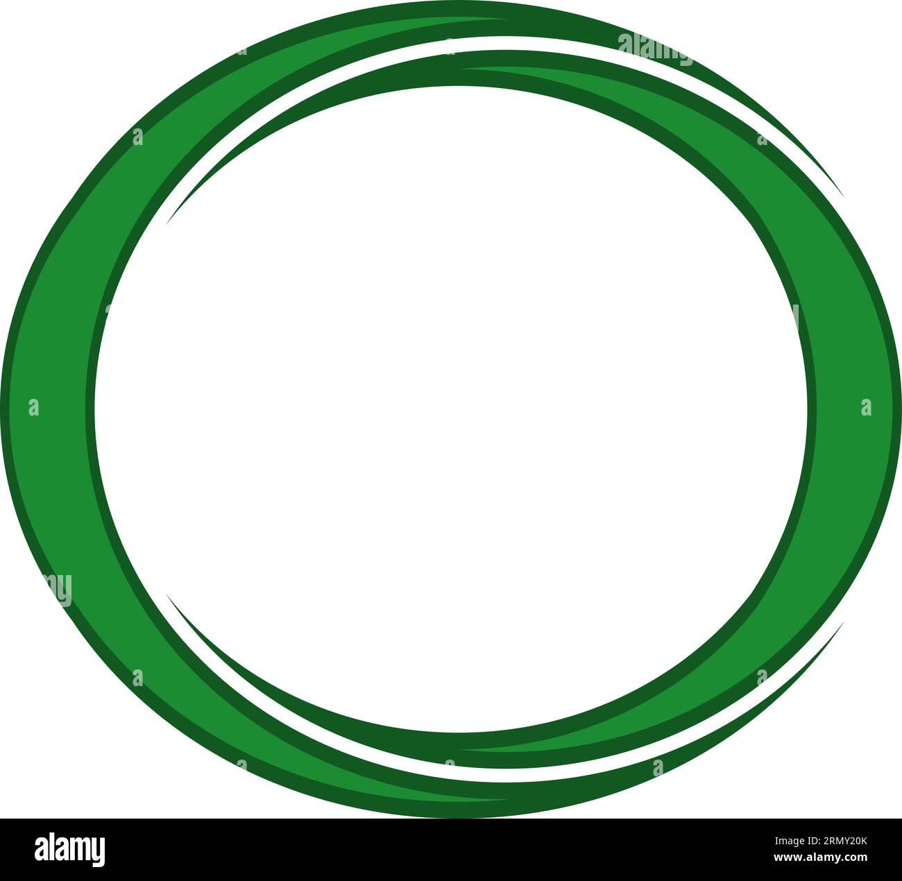 Two crescent moons green color round elegant frame Islamic style Stock ...