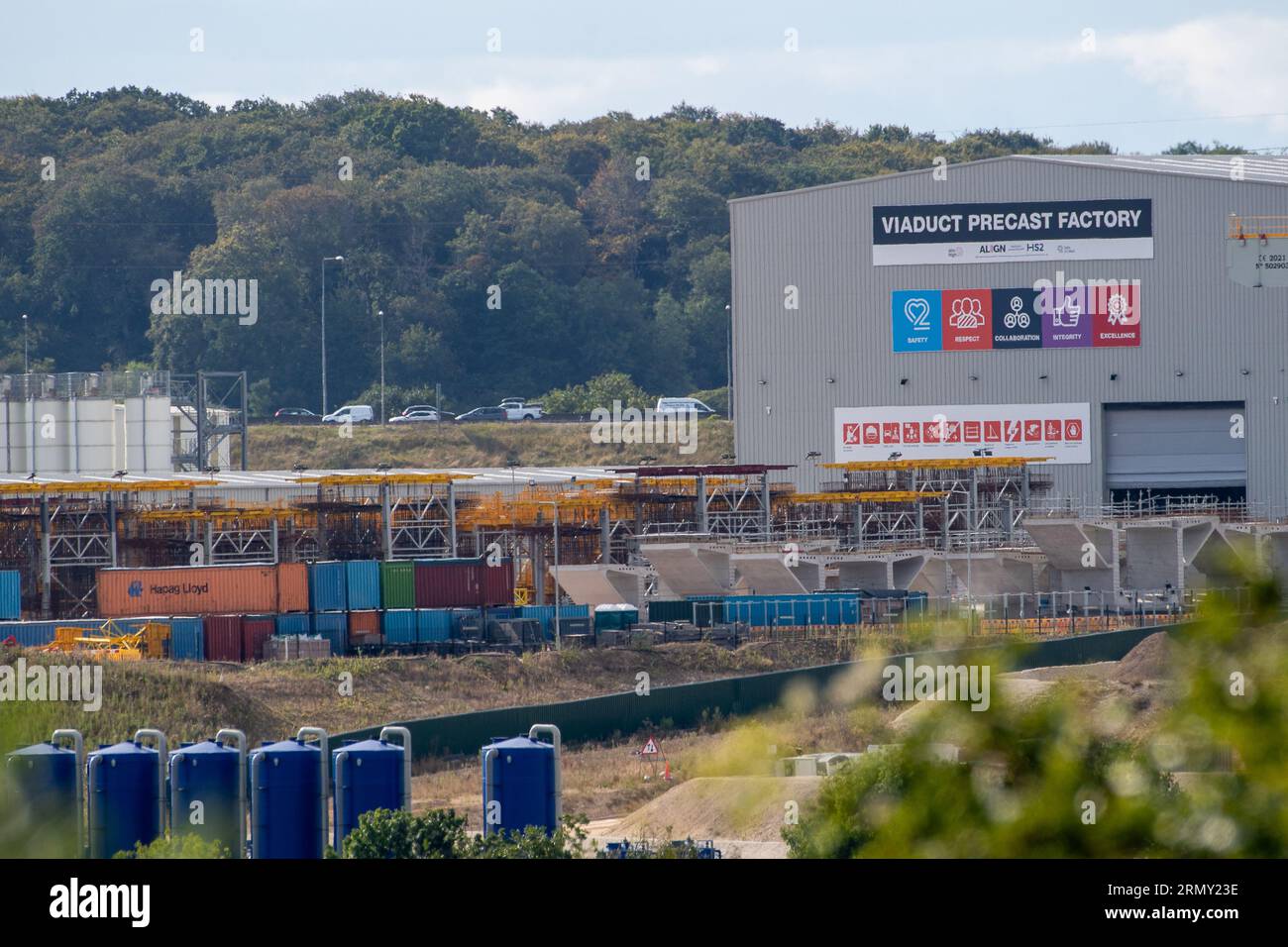 West Hyde, Hertfordshire, UK. 30th August, 2023. The HS2 Viaduct ...